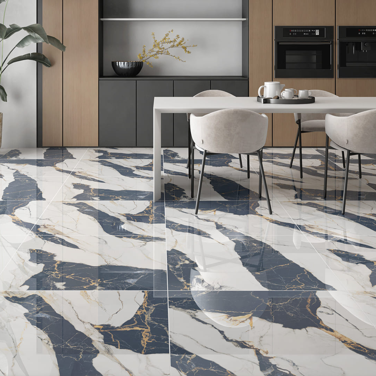 PISO DOMINIQUE AZUL RT POLIDO FORMIGRES 81X81 - Candido e Franco ...